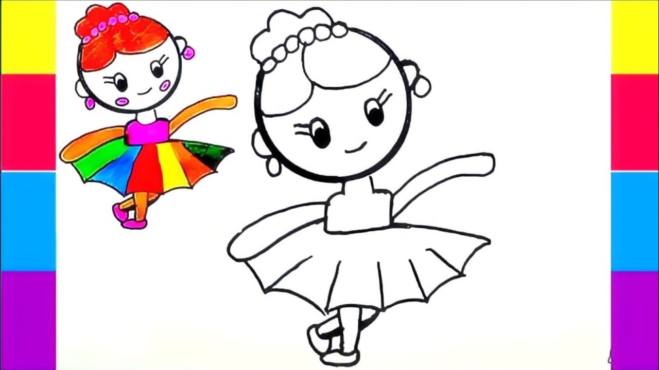 How to Draw a Dancing Girl | Easy - YouTube