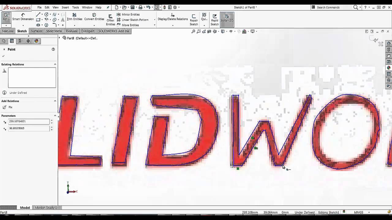 SOLIDWORKS 2016 - How to Auto Trace - YouTube