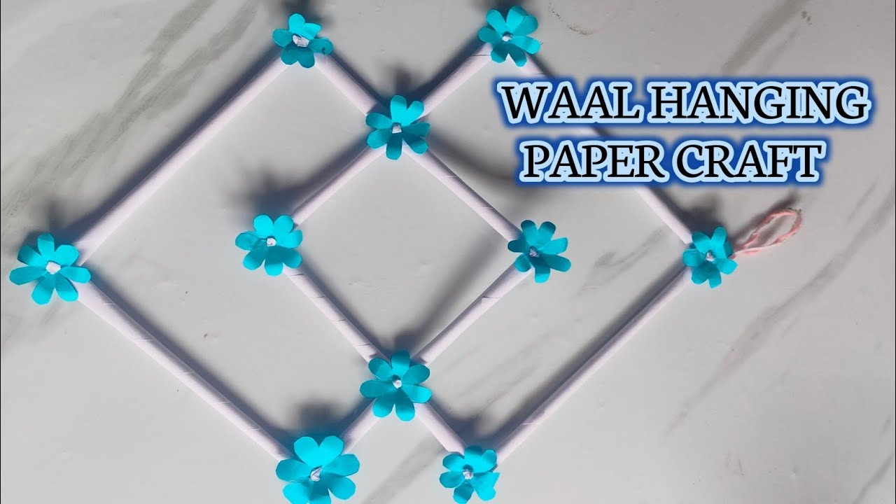 How To Make Wall Hanging Paper Craft 💮 - YouTube