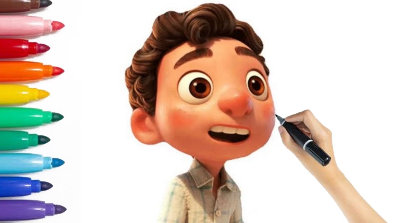 HOW TO DRAW LUCA DISNEY PIXER - YouTube