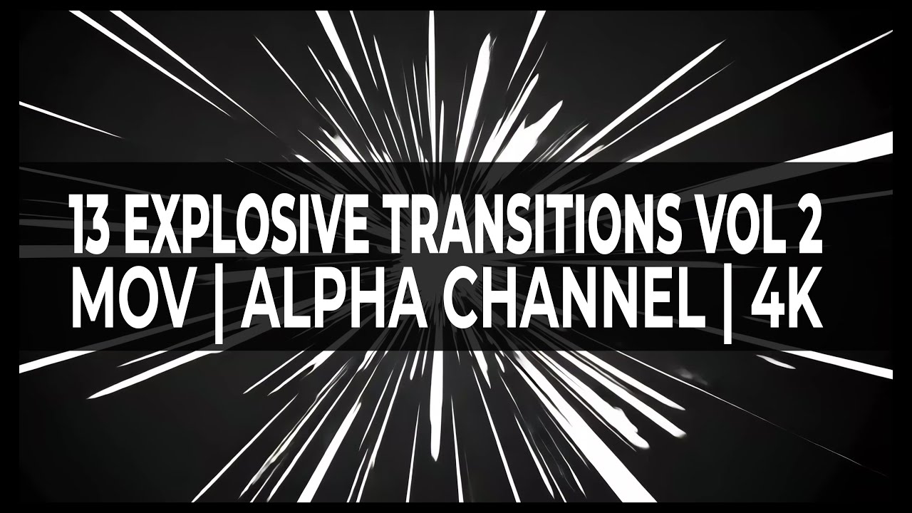 13 Explosive Alpha Matte Transitions Vol. 2 – High-Octane Video Effects ...