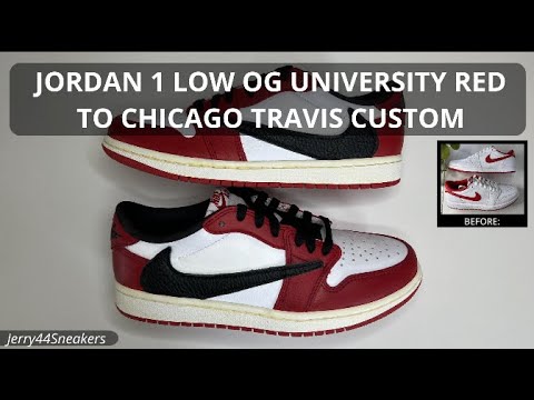 Jordan 1 Low University Red to Travis Scott Chicago - YouTube