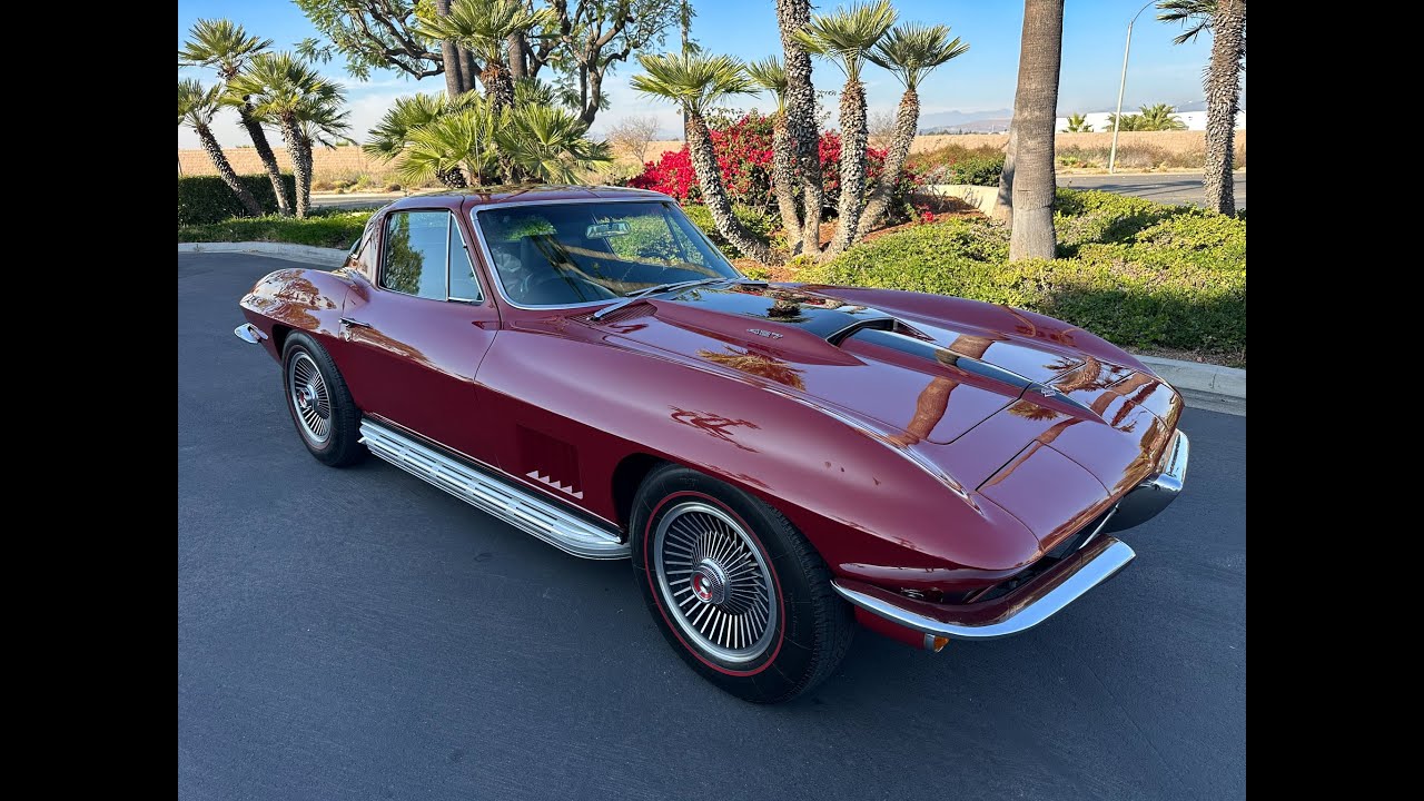 1967 Marlboro Maroon Corvette L36 Automatic Coupe - YouTube