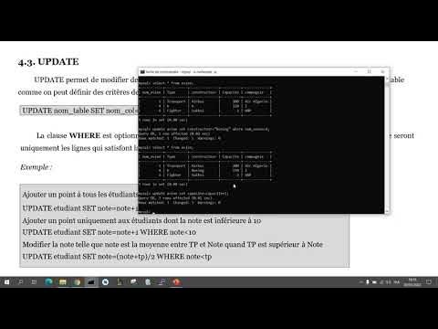 Bases de Données | 24 - SQL : INSERT, DELETE & UPDATE - YouTube