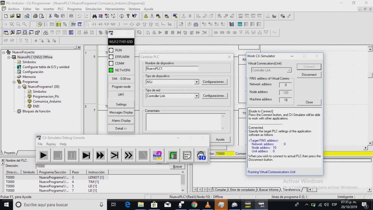 configurando cx simulator para conectese con arduino parte2 - YouTube