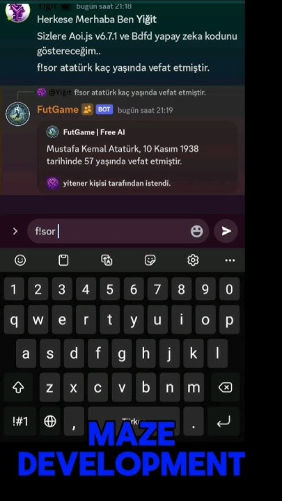 aoi.js ve bdfd gelişmiş yapay zeka kodu - YouTube