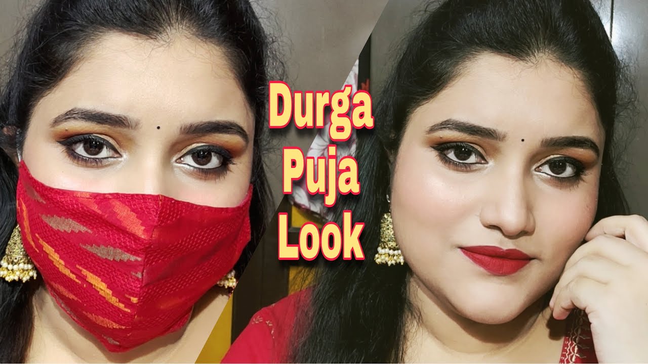 Long Lasting Durga Puja Makeup Look 2020 || Step-By-Step || Traditional ...
