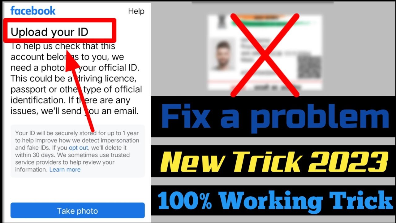 How to solve upload your id facebook problem without identity 2023 ...