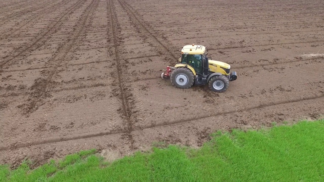 Mapping field for hazelnut trees with GPS tractor - YouTube