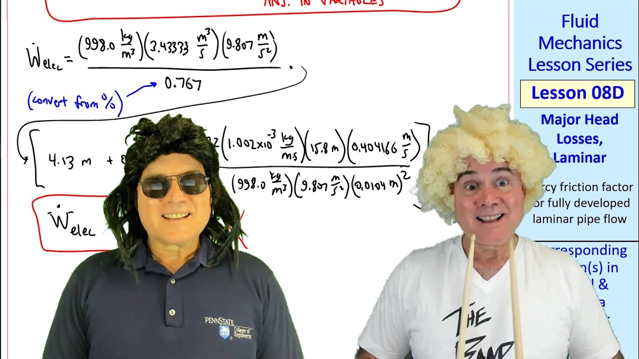 Fluid Mechanics Lesson 08D: Major Head Losses, Laminar - YouTube
