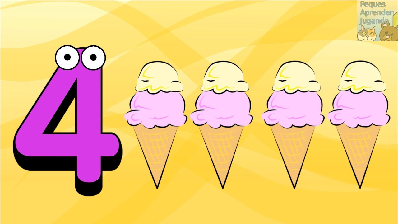 Los números del 1 al 10 para niños Aprendemos a contar helados Video de ...