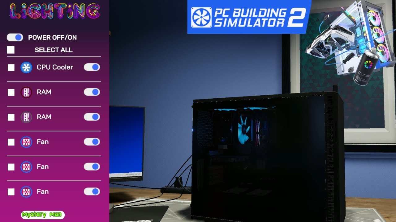 PC building Simulator 2 Set all RGB lightening to blue with music ...