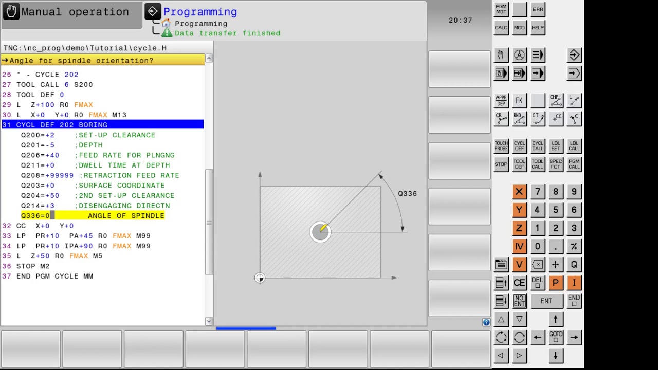 HEIDENHAIN - iTNC 640 CYCLE 202 BORING - YouTube
