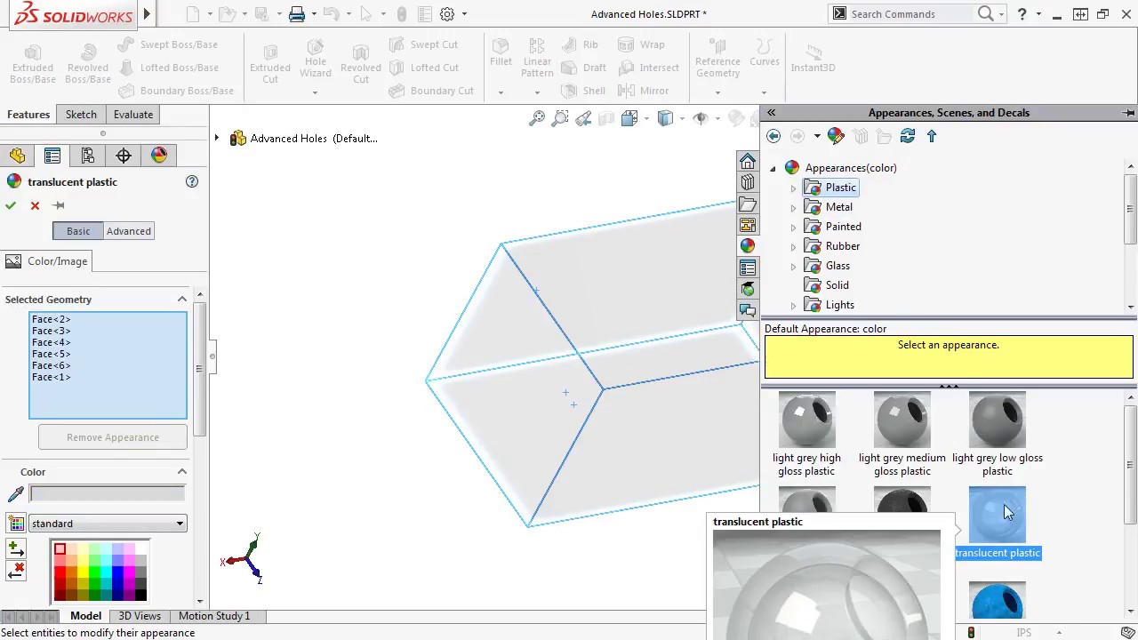 Advanced Holes SOLIDWORKS 2017 - YouTube