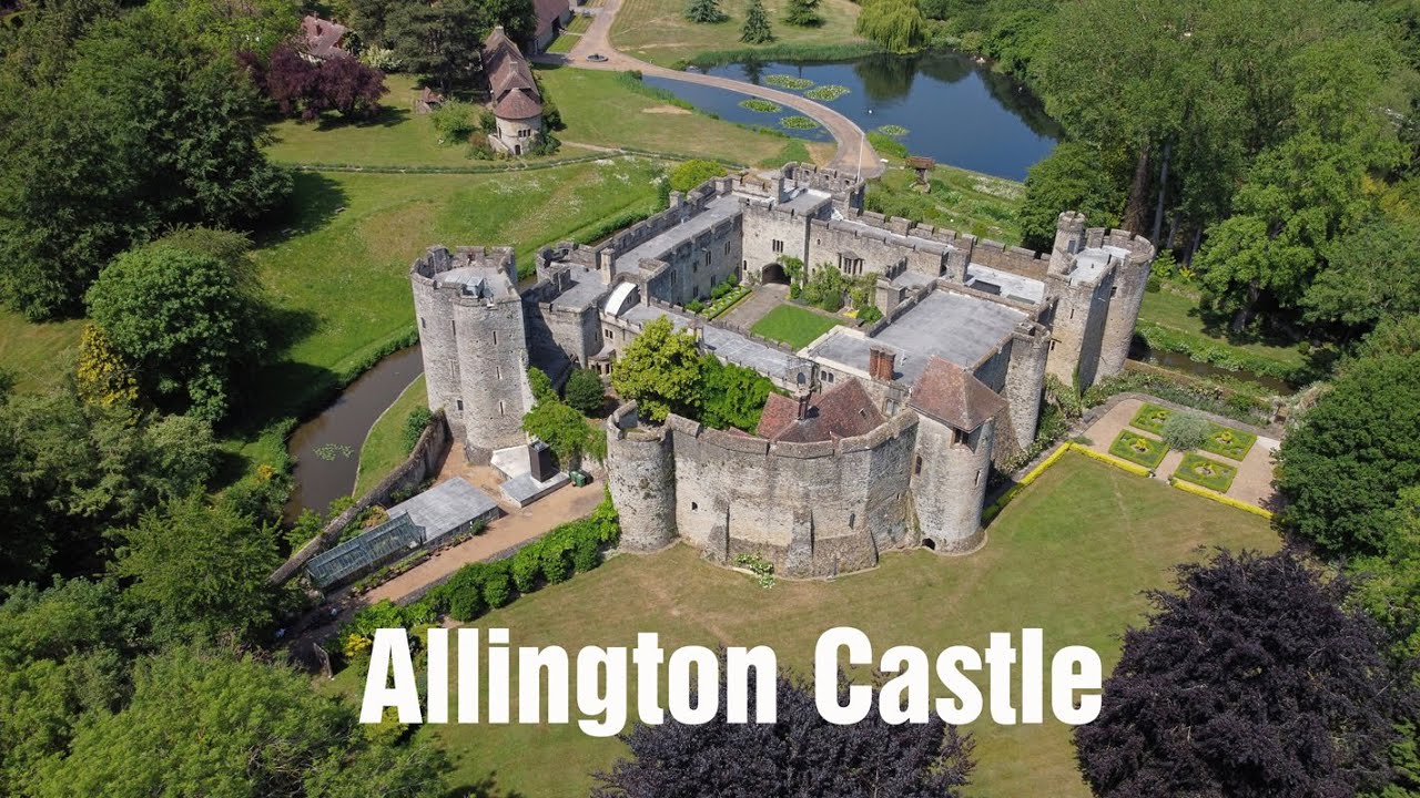 Allington Castle in Kent, by drone - YouTube