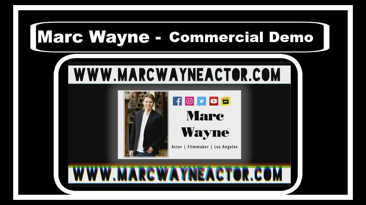 Marc Wayne Commercial Demo 2017 - YouTube