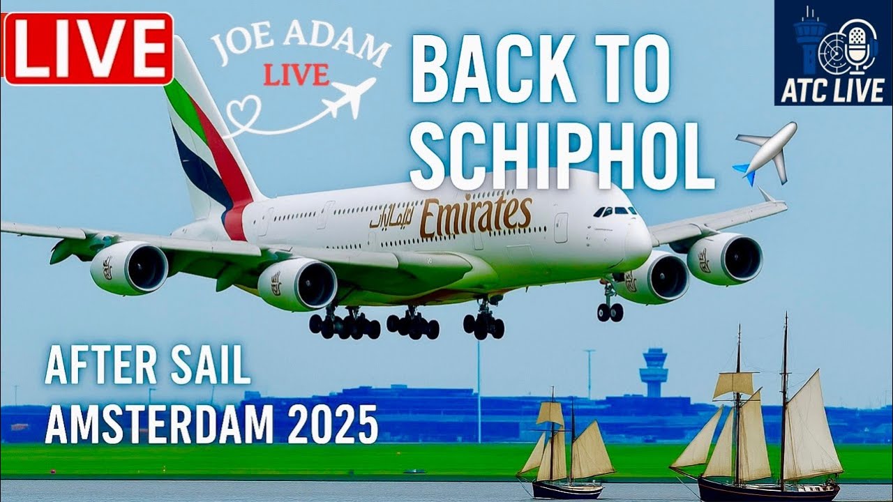 🔴 LIVE: Arrivals at Schiphol 🛬 | Back to the Sky After Sail Amsterdam ...