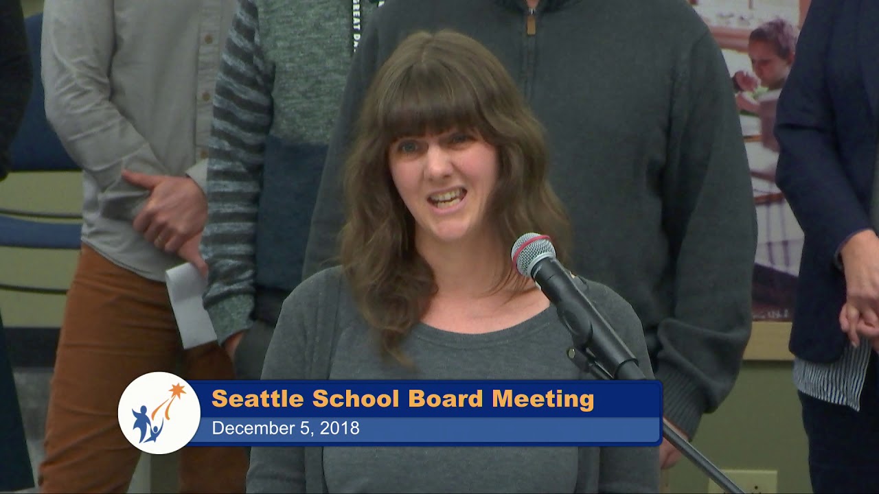 Seattle School Board Meeting Dec 5, 2018 part 2 - YouTube