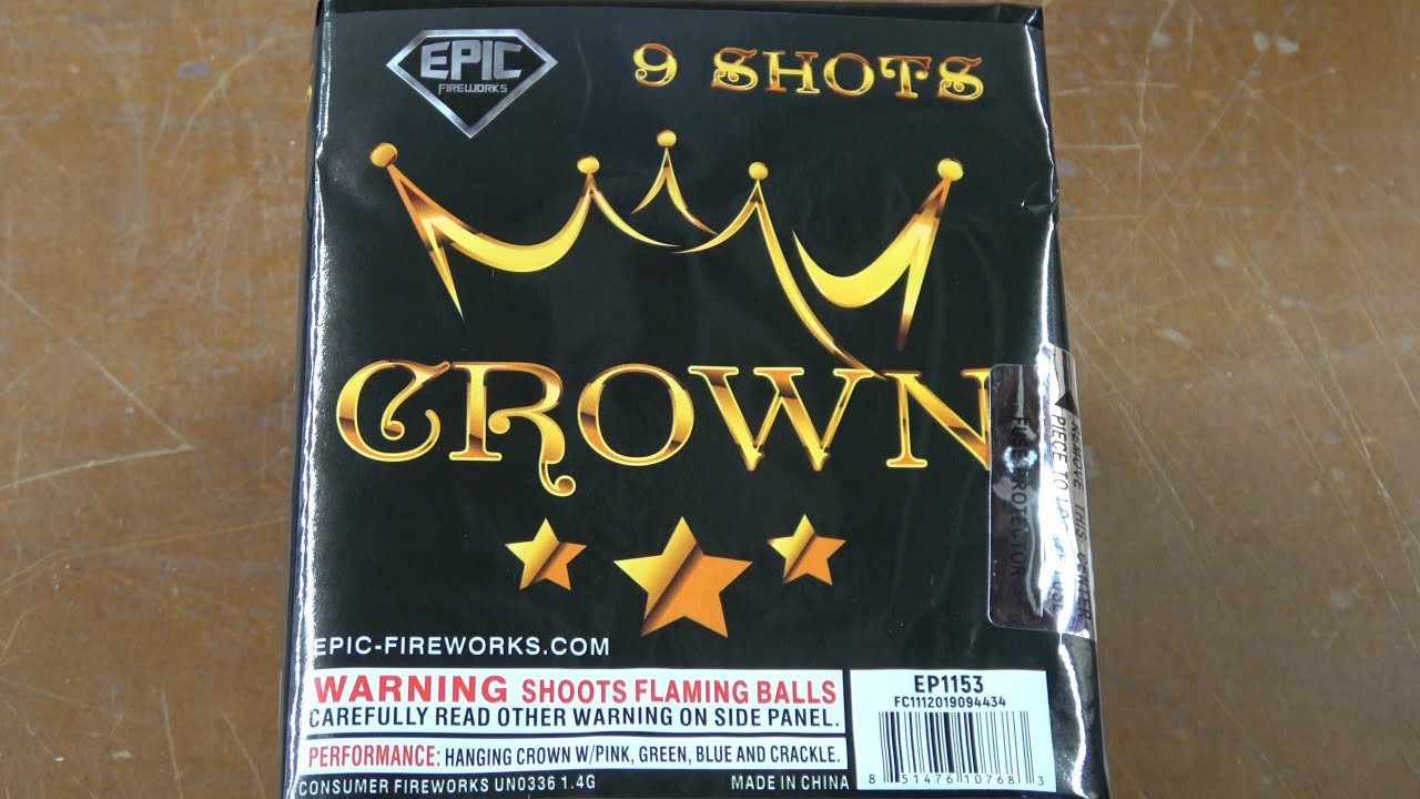 Crown 9 shot 200g by Epic Fireworks - then 3 at once! - YouTube