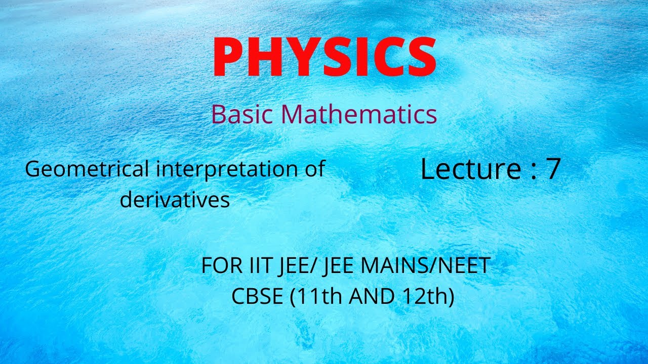geometrical interpretation/meaning of derivatives or differentiation ...