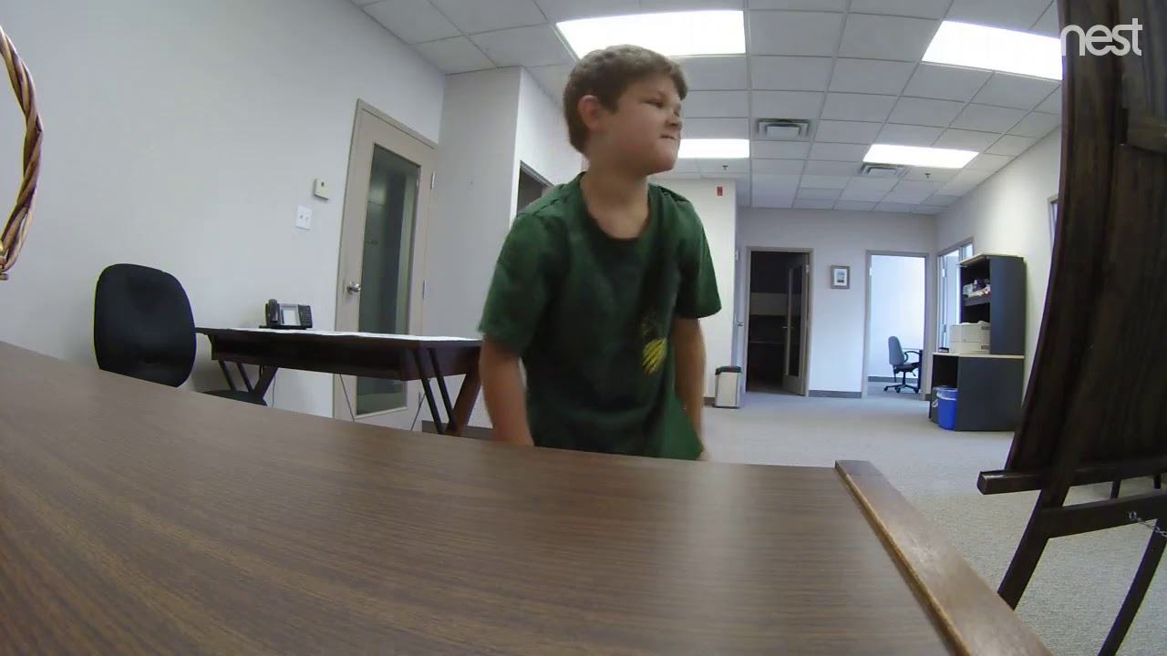 Office interloper caught on camera - YouTube