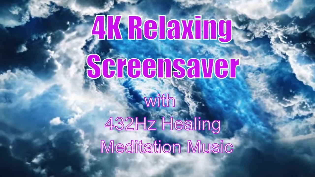 4K Animated Screensaver of Moving Clouds With Relaxing Background Music ...