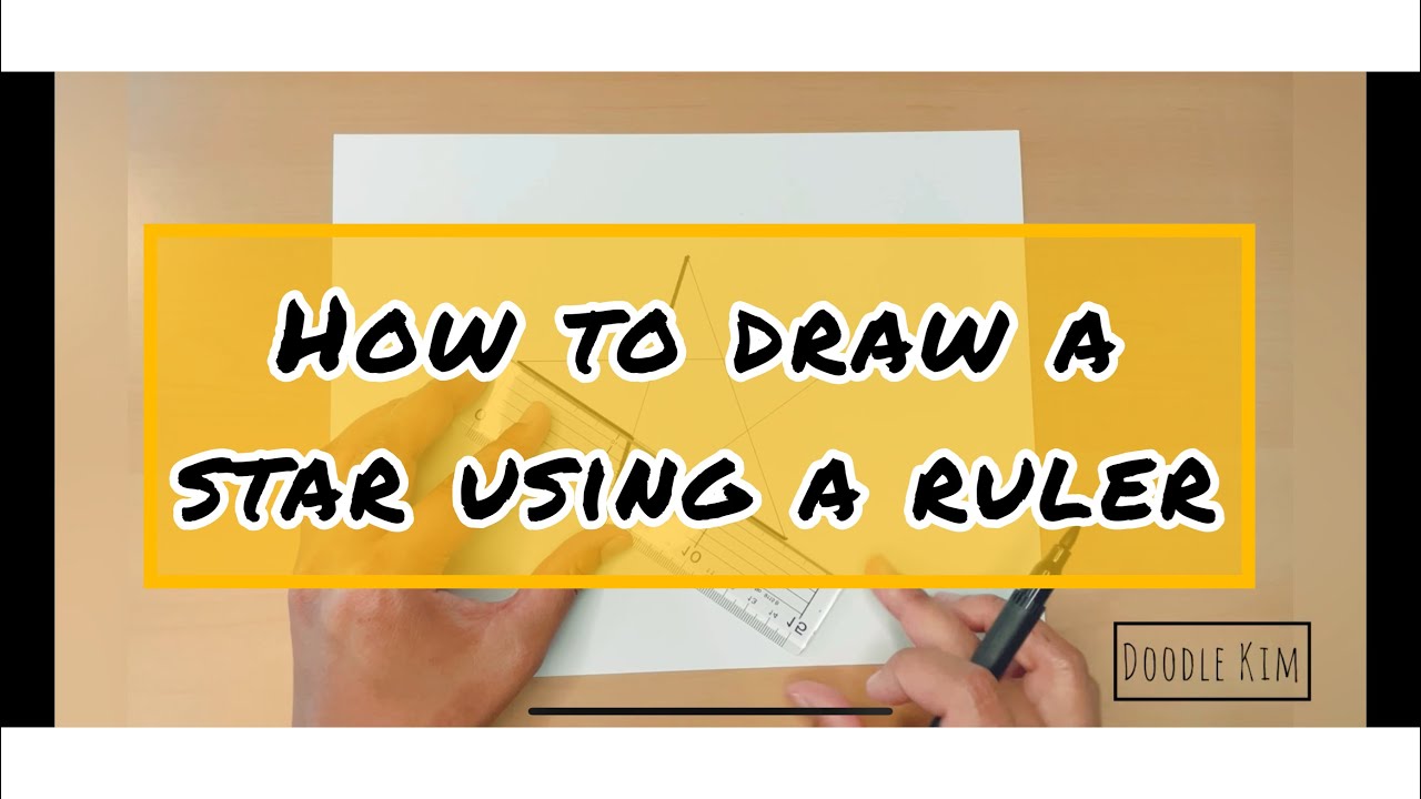 How to draw a star using a ruler and then coloring it in with different ...