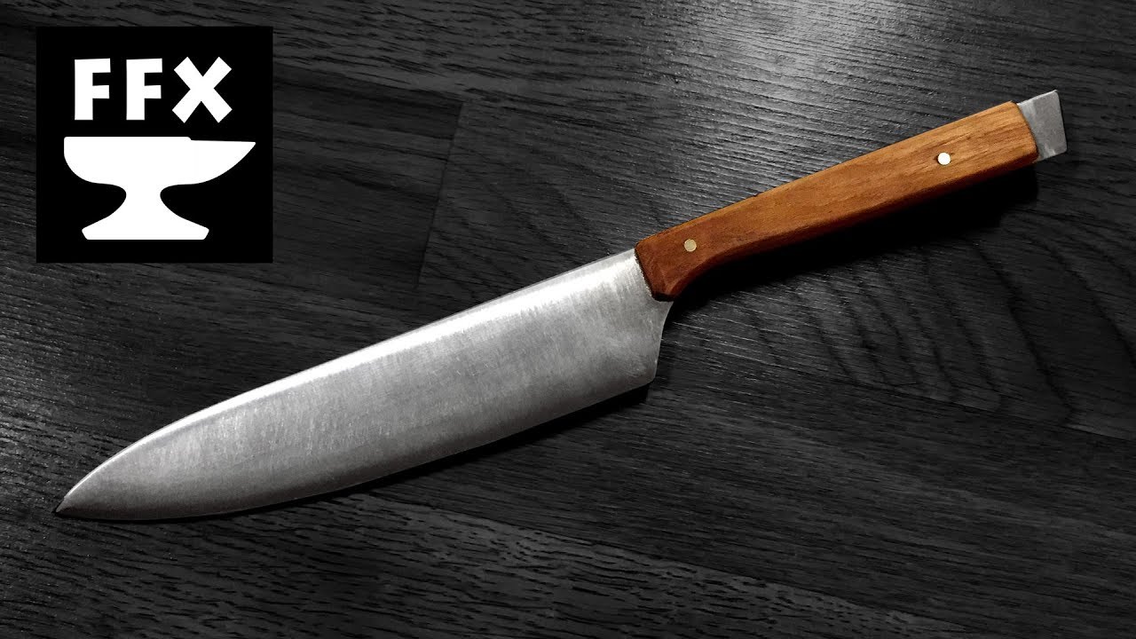 How to make a Chef's knife from a $5 machete (3 day knife making ...