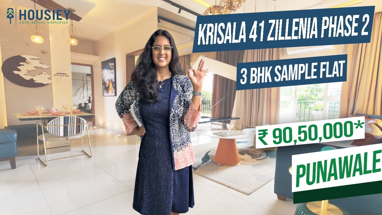 Krisala 41 Zillenia Punawale | 3 BHK Sample Flat Tour 2024 | Krisala ...