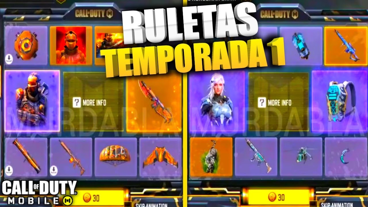 🚨TODAS LAS RULETAS de la TEMPORADA 1 de CALL OF DUTY MOBILE [2022] - YouTube