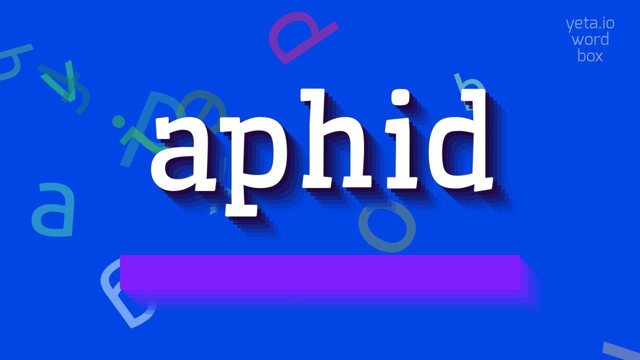 APHID - HOW TO PRONOUNCE APHID? - YouTube