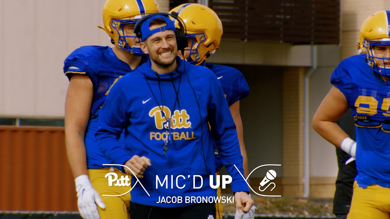 Pitt Football | Coach Bronowski Mic'd Up - YouTube