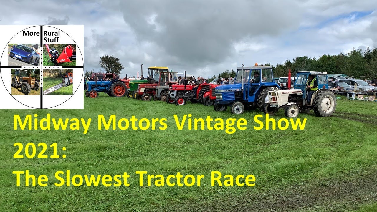 The Slowest Tractor Race Midway Motors Vintage Show 2021 - YouTube