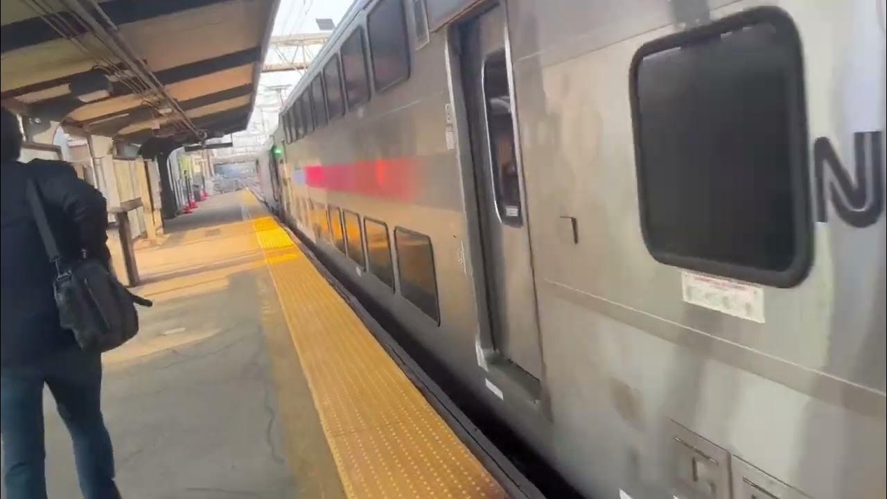 NJ Transit Northeast Corridor Semi Express Train #3871 Trenton departing Princeton Jct w ...