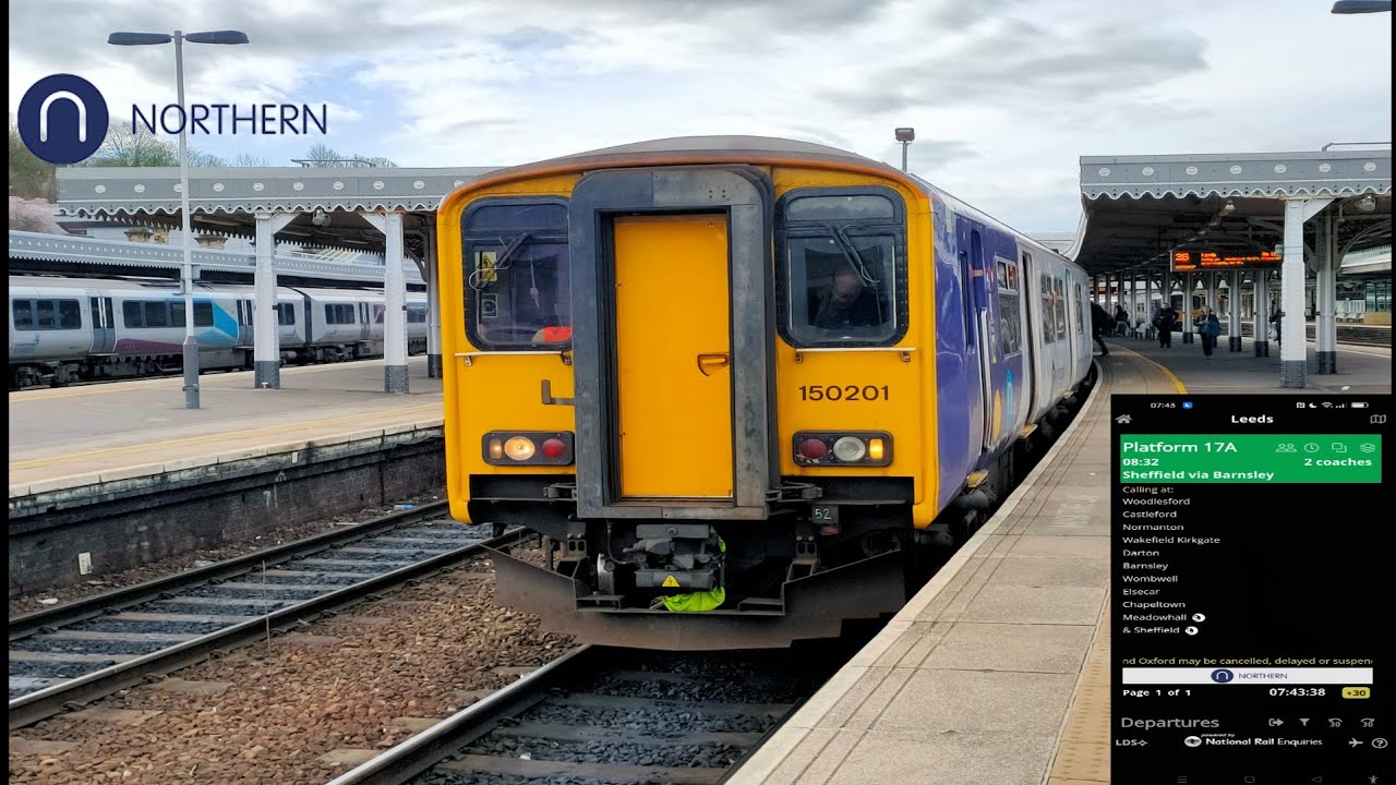[Northern Class 150/2 Sprinter] Leeds to Sheffield via Castleford - YouTube