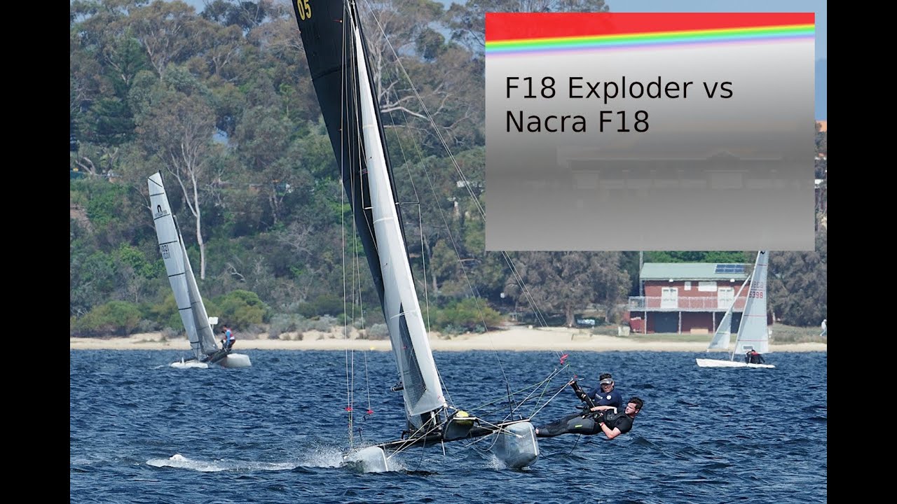 Exploder vs Nacra - F18s - YouTube
