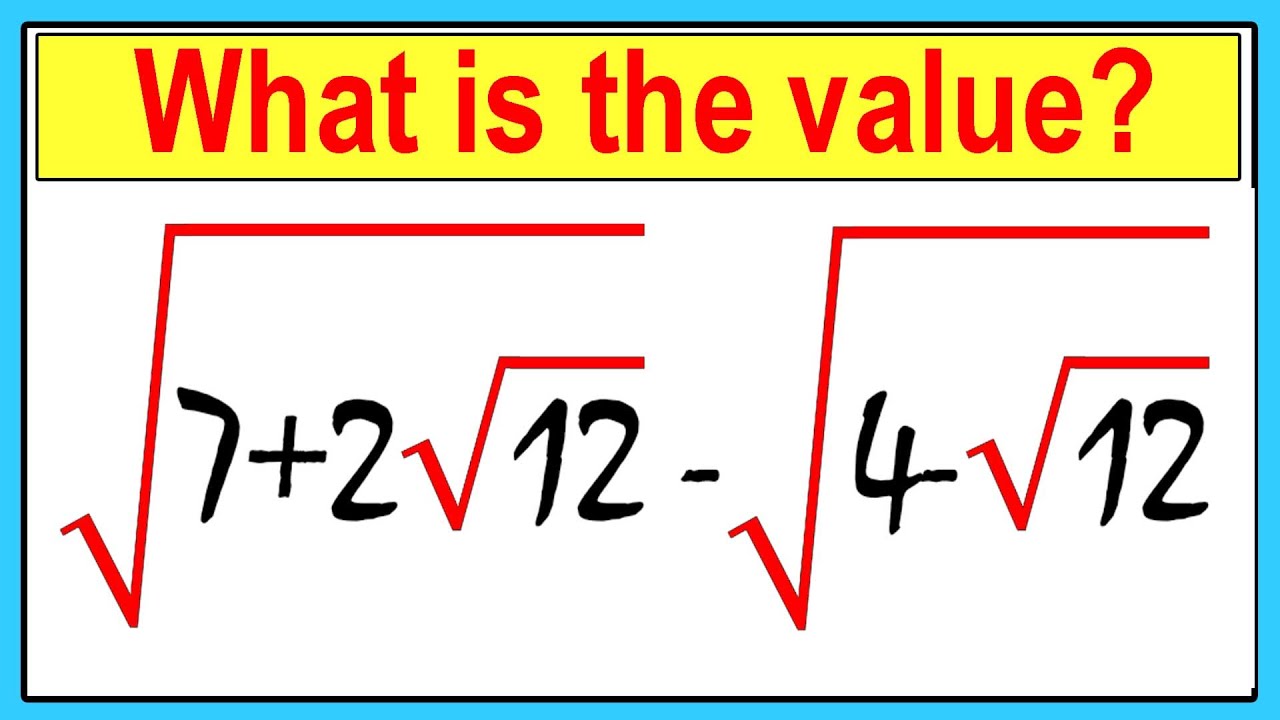 How to Solve Nice Math Problem for Olympiad Find the Value Math Hack # ...