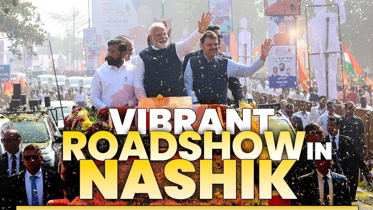 LIVE: Prime Minister Narendra Modi holds a roadshow in Nashik ...