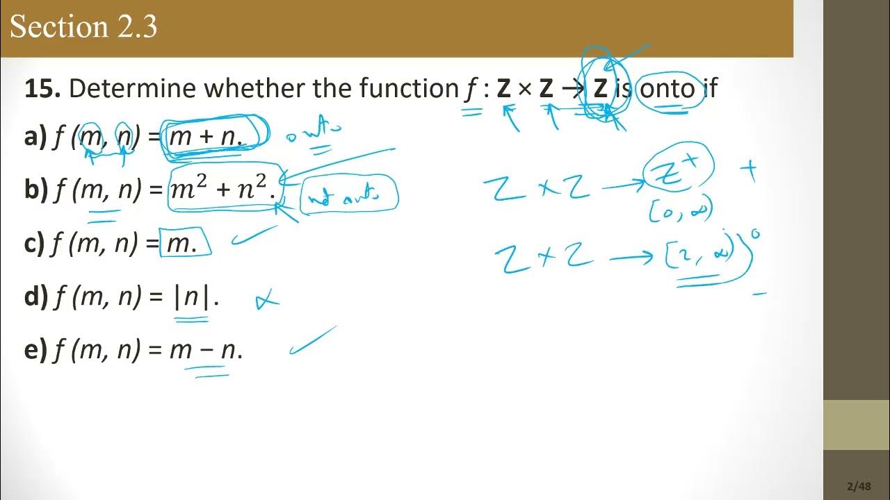 Ch 02 | Functions | Injective (1-1) | Surjective (onto) | Bijective - YouTube