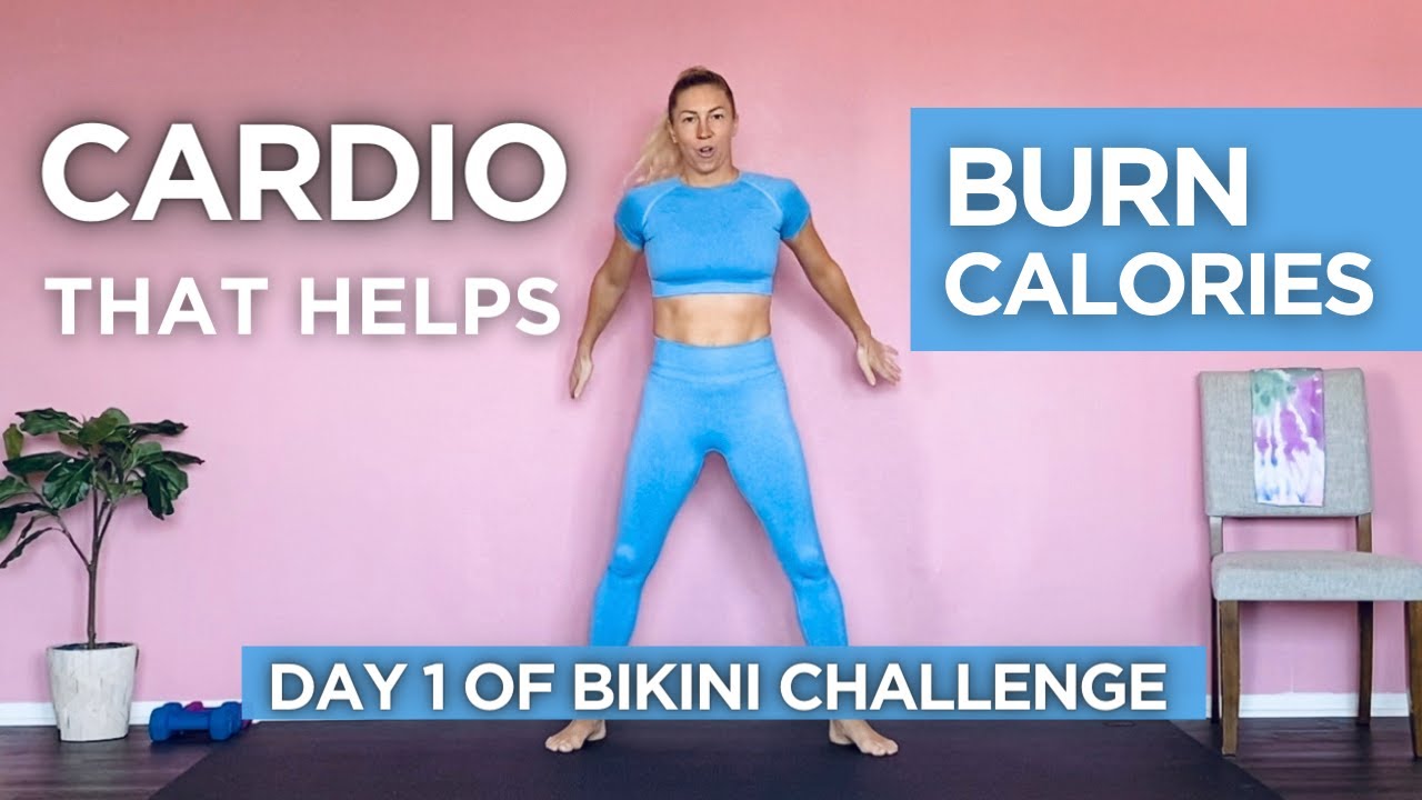 DAY 1 of 👙BIKINI CHALLENGE 2022👙 is cardio that helps you 🔥 burn ...