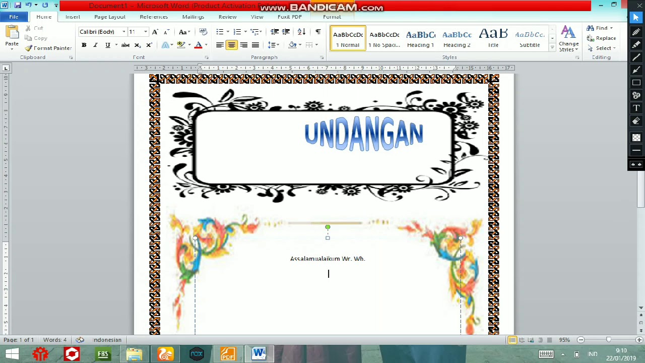 Microsoft word latihan 2 membuat undangan - YouTube