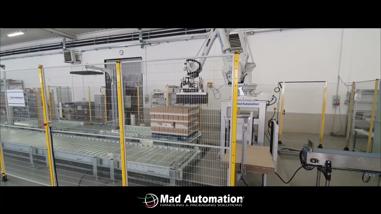 MAD AUTOMATION repositioning system+complete end of line solution - YouTube