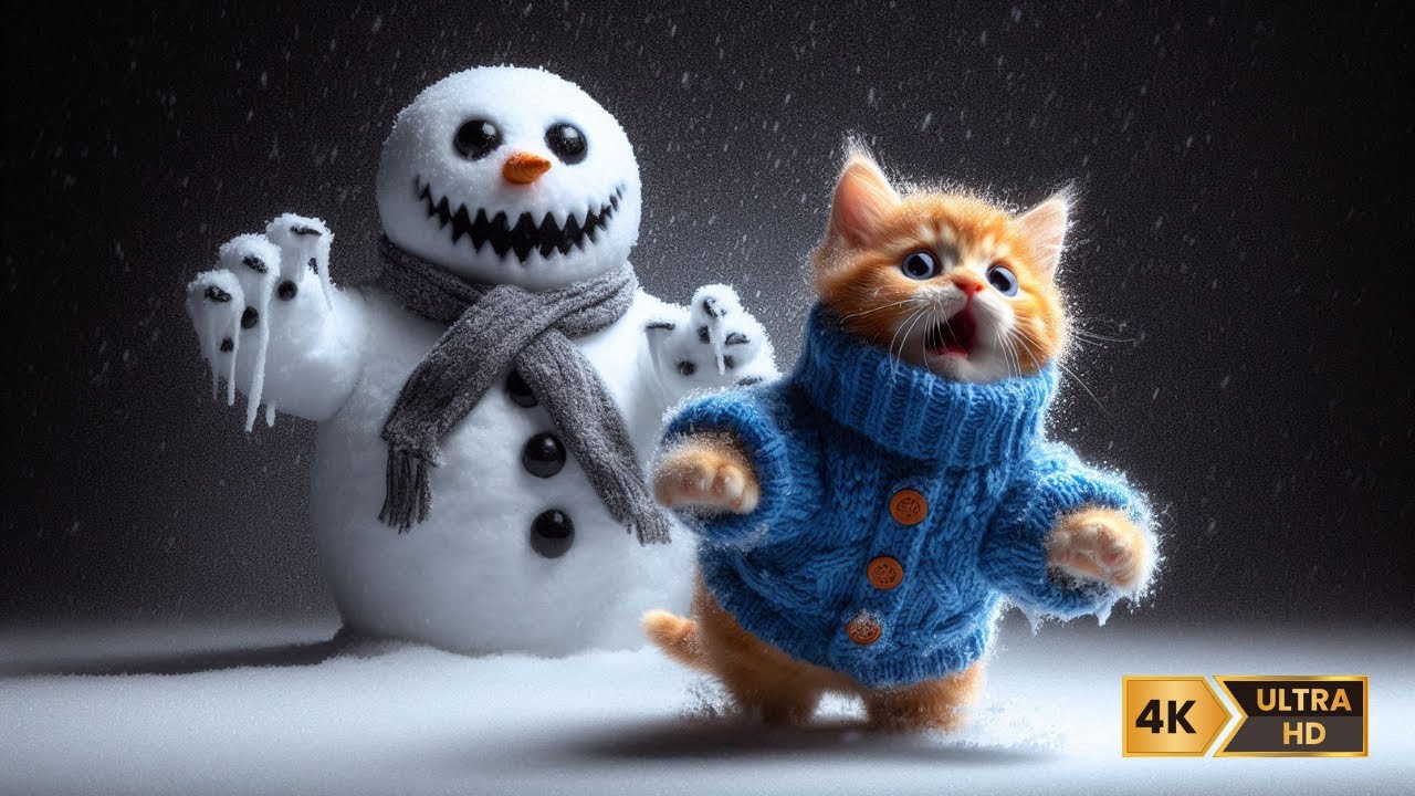 Cat Was Attacked By A Snow Man 🙀 #cats #catstory #catvideos #sadstory ...