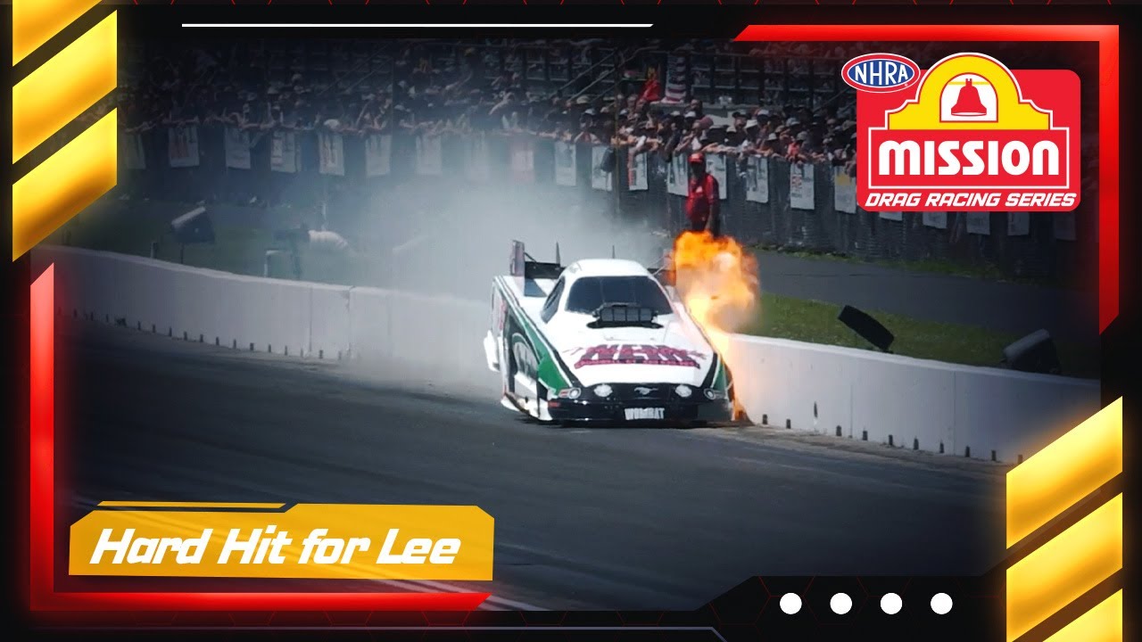 Hard hit for Cory Lee at the NHRA New England Nationals - YouTube
