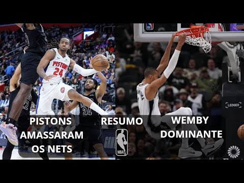 PISTONS ATROPELAM E WEMBY DOMINA! 😱 Resumo NBA Domingo - YouTube