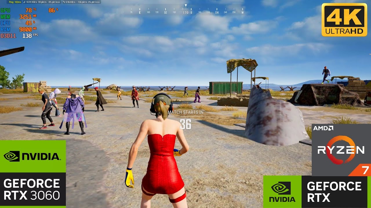 PUBG Ultra Graphics with RTX 3060 | 1080p Max Settings Gameplay - YouTube