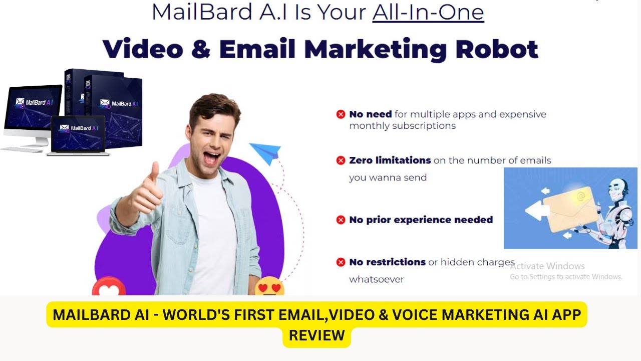 MailBard AI World's First Email Video & Voice Marketing AI App Review ...