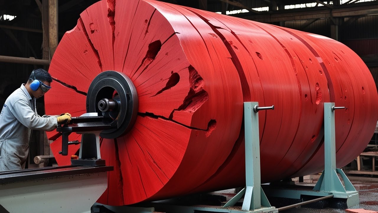 HIGH ART : Giant Red Wood Lathe Masterpiece That Captivates All Eyes ...