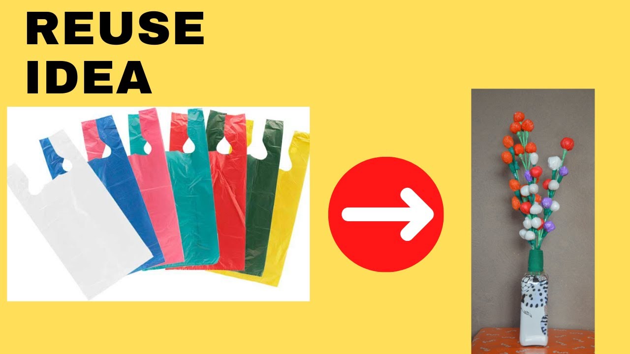 Making flowers with Carry bags| Best out of waste - YouTube
