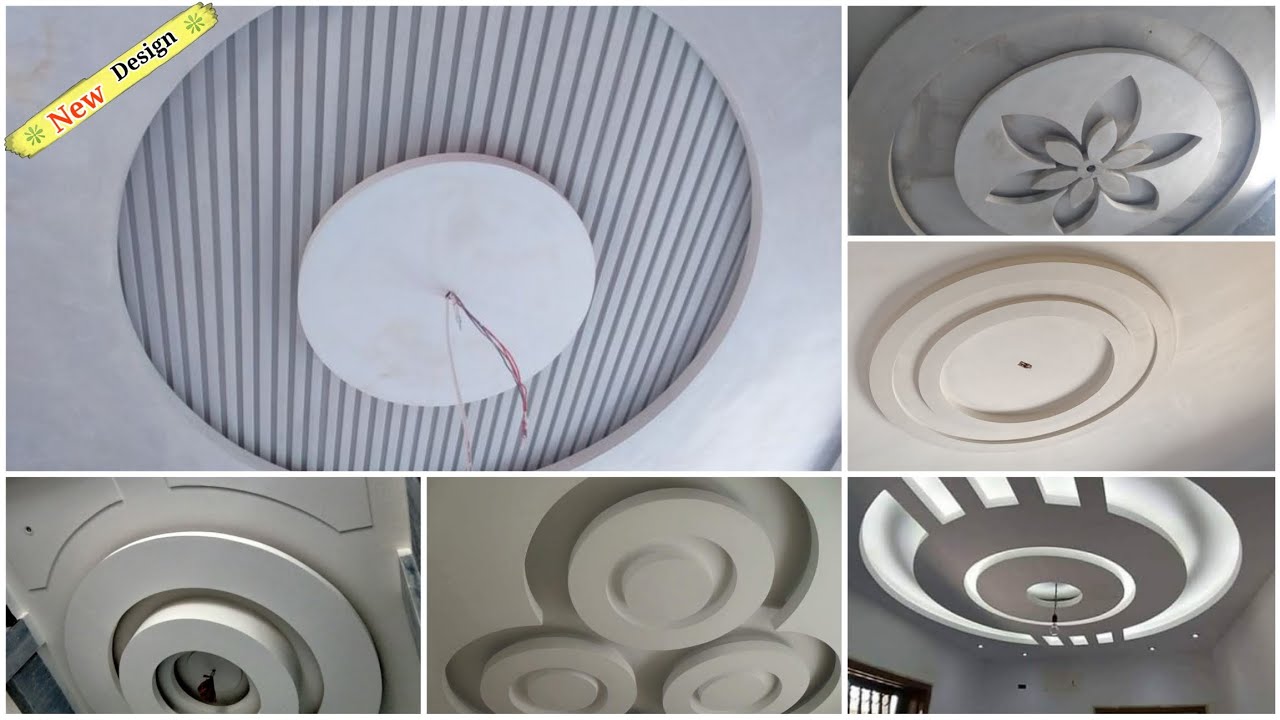 round ceiling design for living room and bedroom without colour - YouTube